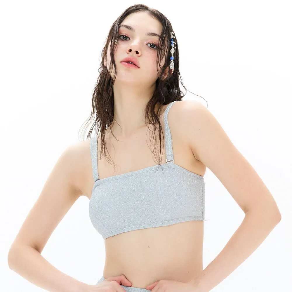 BE GLITTER BIKINI TOP(SILVER) - 감도 깊은 취향 셀렉트샵 29CM
