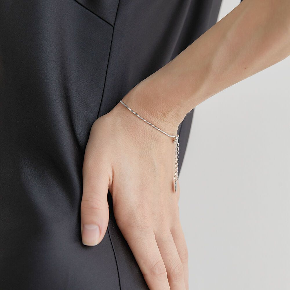 simple snake chain bracelet (W003_silver) - 감도 깊은 취향 셀렉트샵 29CM