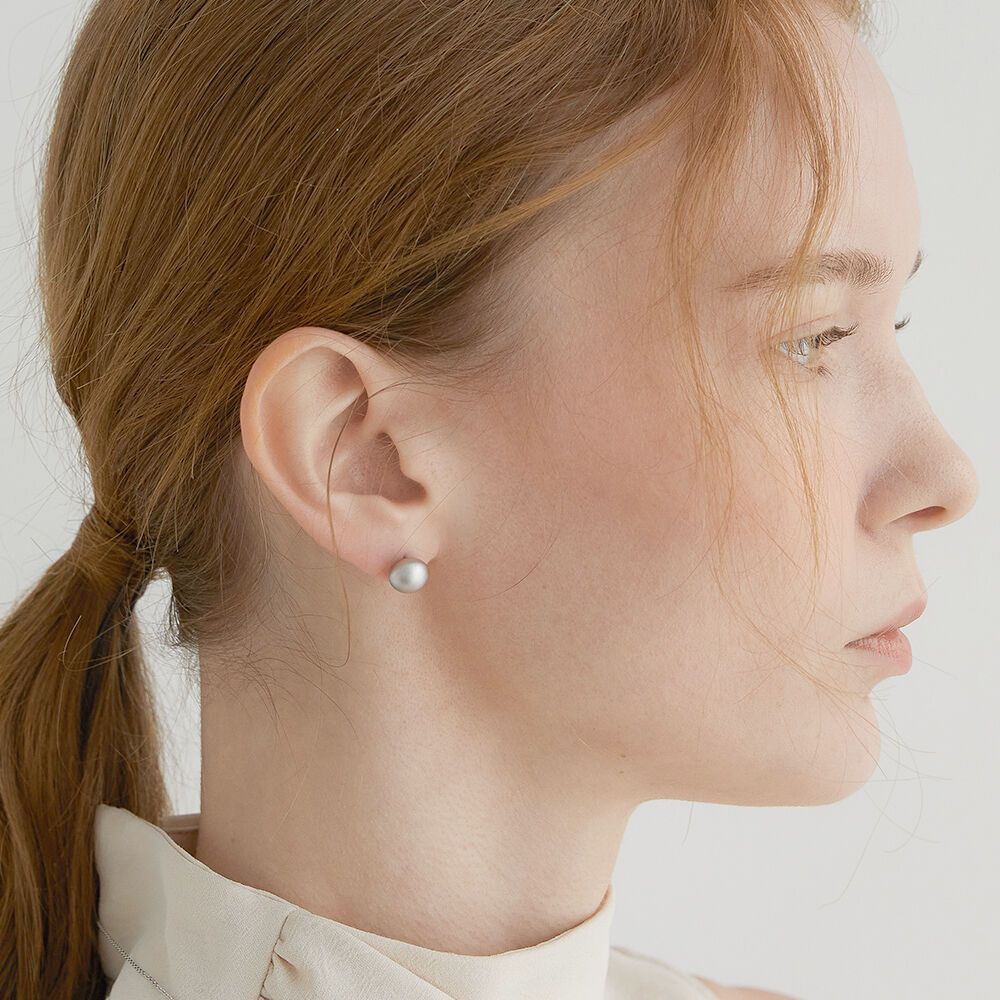 simple round earrings (E016_silver) - 감도 깊은 취향 셀렉트샵 29CM