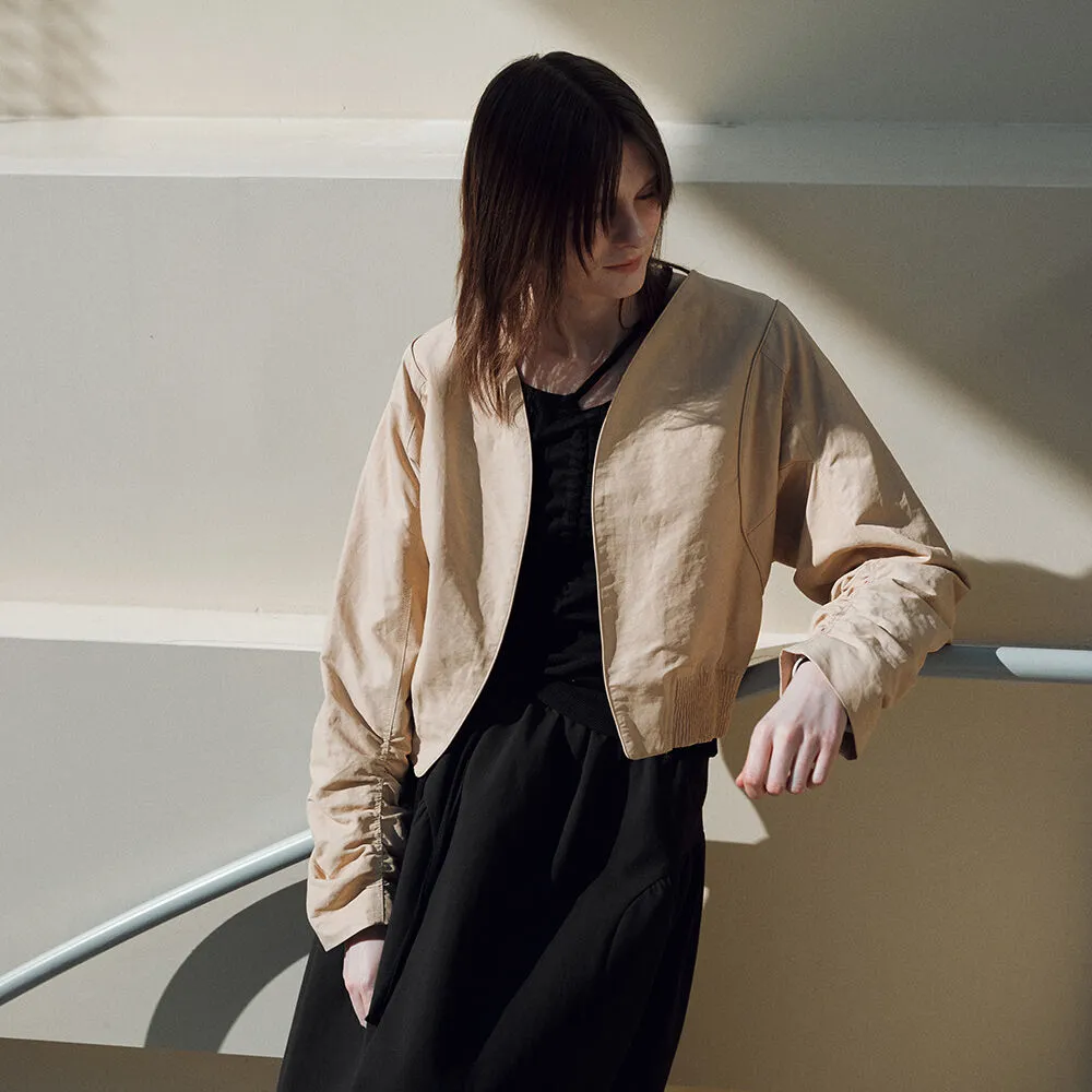 Collarless Shirring bolero Jumper KW2SM0180_C2 - 감도 깊은 취향 셀렉트샵 29CM