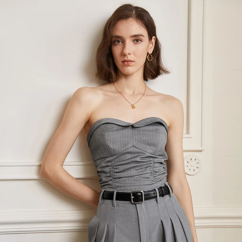 YY_Front heart tube top_GRAY - 감도 깊은 취향 셀렉트샵 29CM