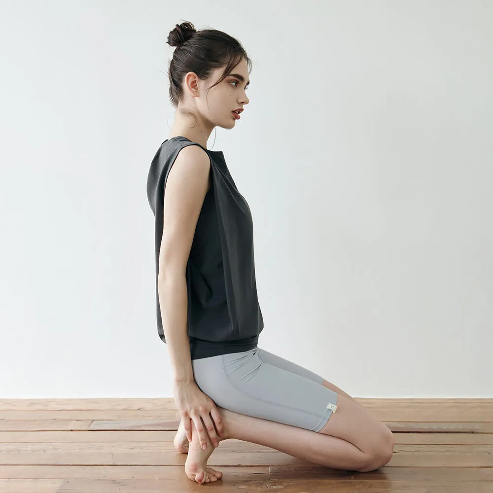 여성 요가복 DEVI-TS0029-차콜 필라테스 빙고 이중 슬리브리스 - 감도 깊은 취향 셀렉트샵 29CM