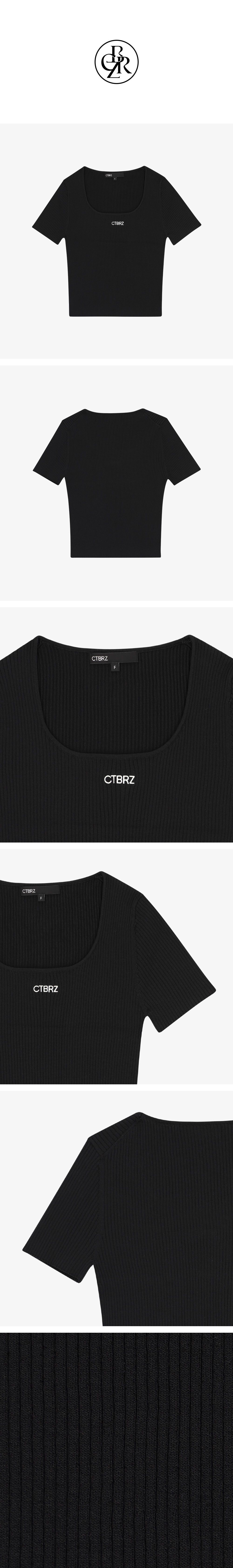 [23SS] 로고 자수 골지 썸머 니트_BLACK - 감도 깊은 취향 셀렉트샵 29CM