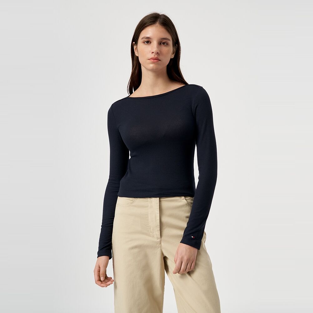 [23FW] 슬림 소프트 텐셀 보트넥 롱슬리브 탑 - 감도 깊은 취향 셀렉트샵 29CM