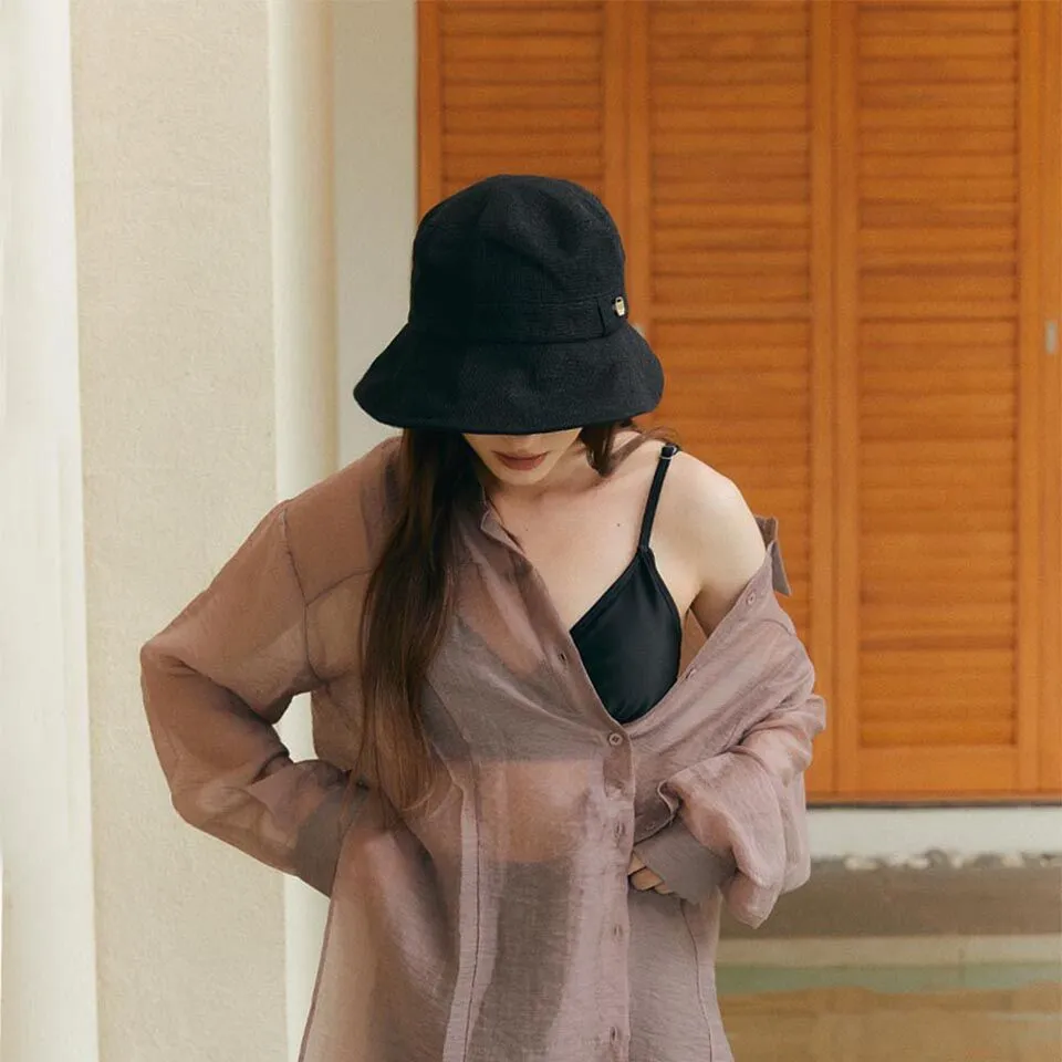 리넨 뒷 트임 퀵 드라이 벙거지 햇 H009_BLACK - 감도 깊은 취향 셀렉트샵 29CM