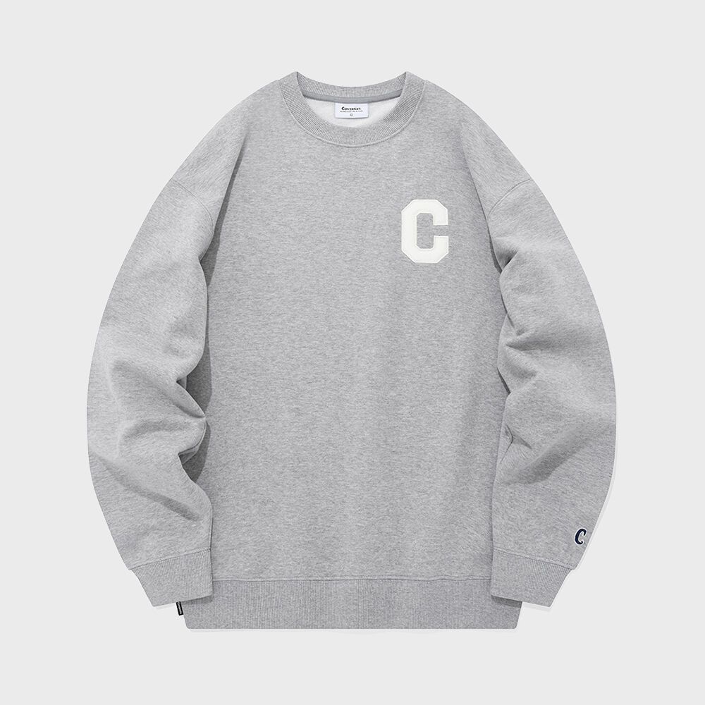 [23SS] C 로고 맨투맨 - 멜란지 그레이 - 감도 깊은 취향 셀렉트샵 29CM