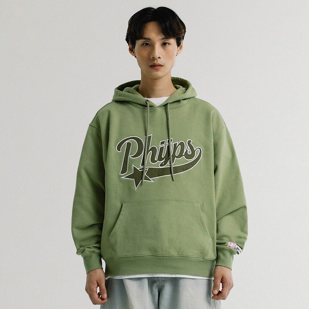 PHYPS® APPLIQUE STAR TAIL HOODIE LIGHT KHAKI - 감도 깊은 취향 셀렉트샵 29CM