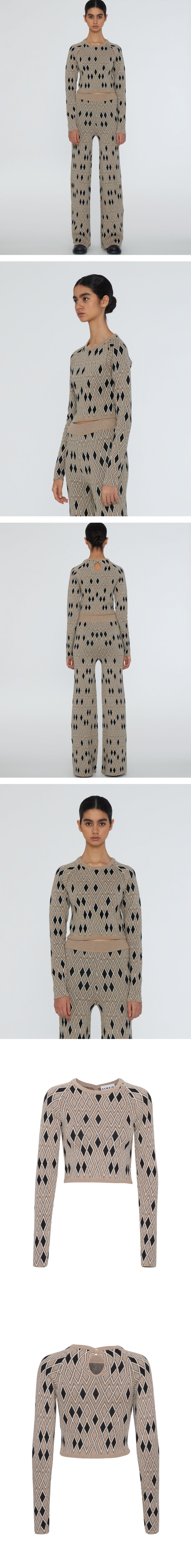 ARGYLE CROPPED TOP (PRAIRIE SAND COMB) - 감도 깊은 취향 셀렉트샵 29CM