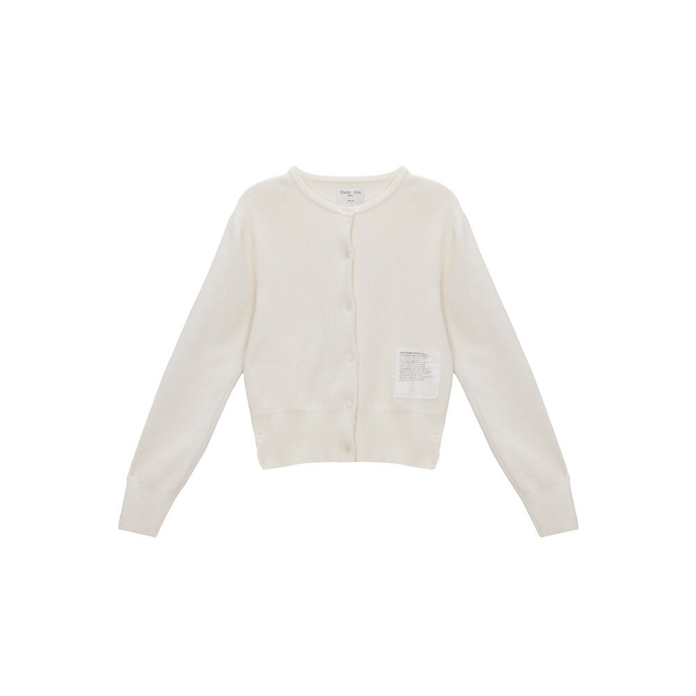 TYPO PATCH ROUND CARDIGAN IN IVORY - 감도 깊은 취향 셀렉트샵 29CM