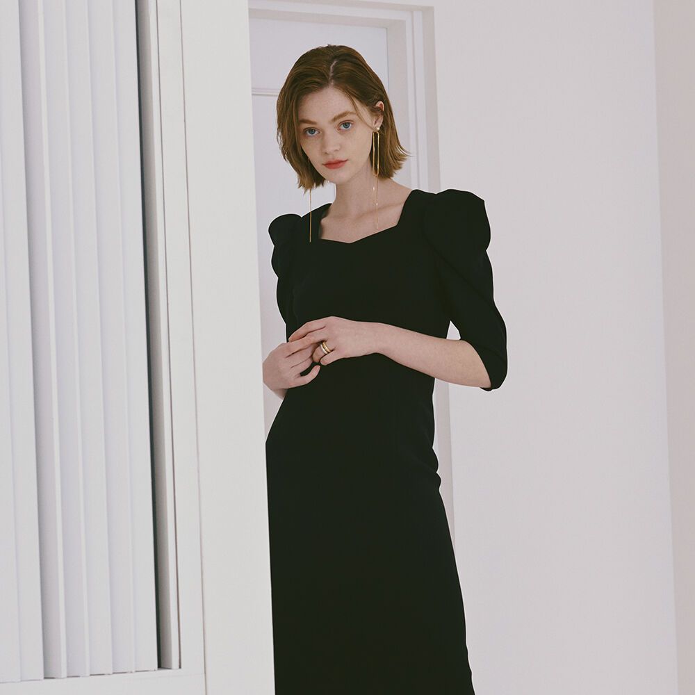[Day by] [류현경/연민지 착용]Neila / Puff Sleeve H-line Dress - 감도 깊은 취향 셀렉트샵 29CM