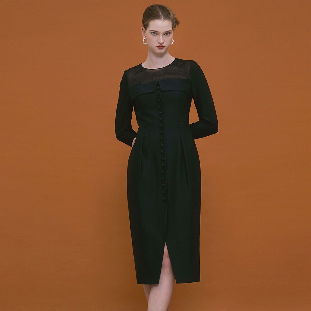 Sarah / Mesh Layered Pencil Dress - 감도 깊은 취향 셀렉트샵 29CM