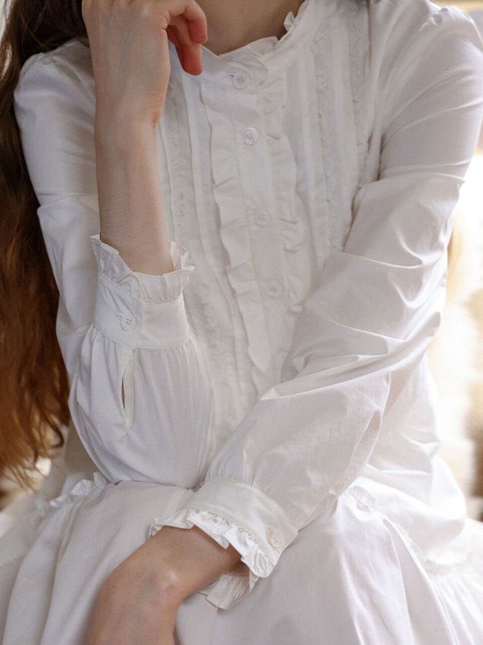 Cest_White stand up collar shirt dress - 감도 깊은 취향 셀렉트샵 29CM