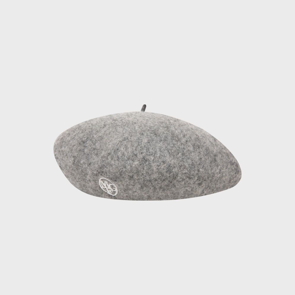 CIRCLE LOGO EMBROIDERY WOOL BERET light heather gray - 감도 깊은 취향 셀렉트샵 29CM
