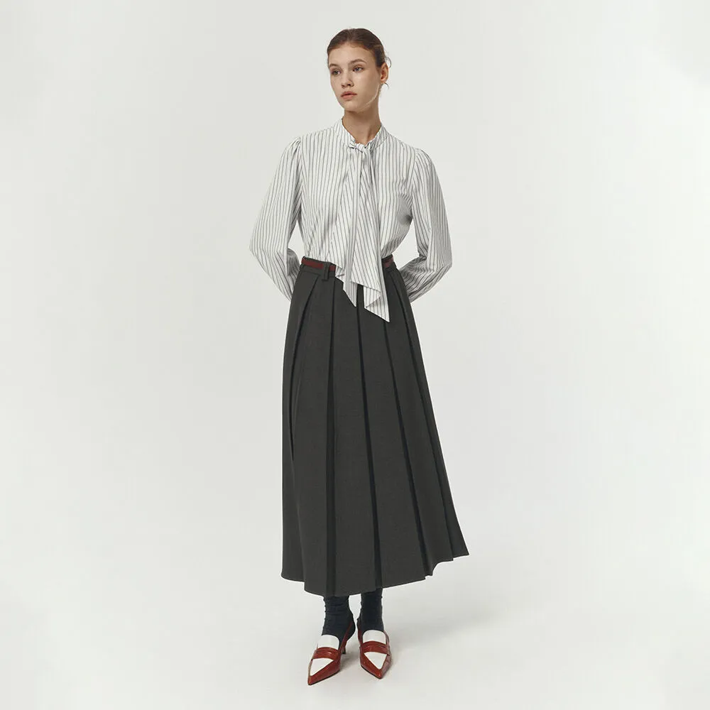 [23FW] 백 밴딩 플리츠 스커트(MADDSK01MA) - 감도 깊은 취향 셀렉트샵 29CM