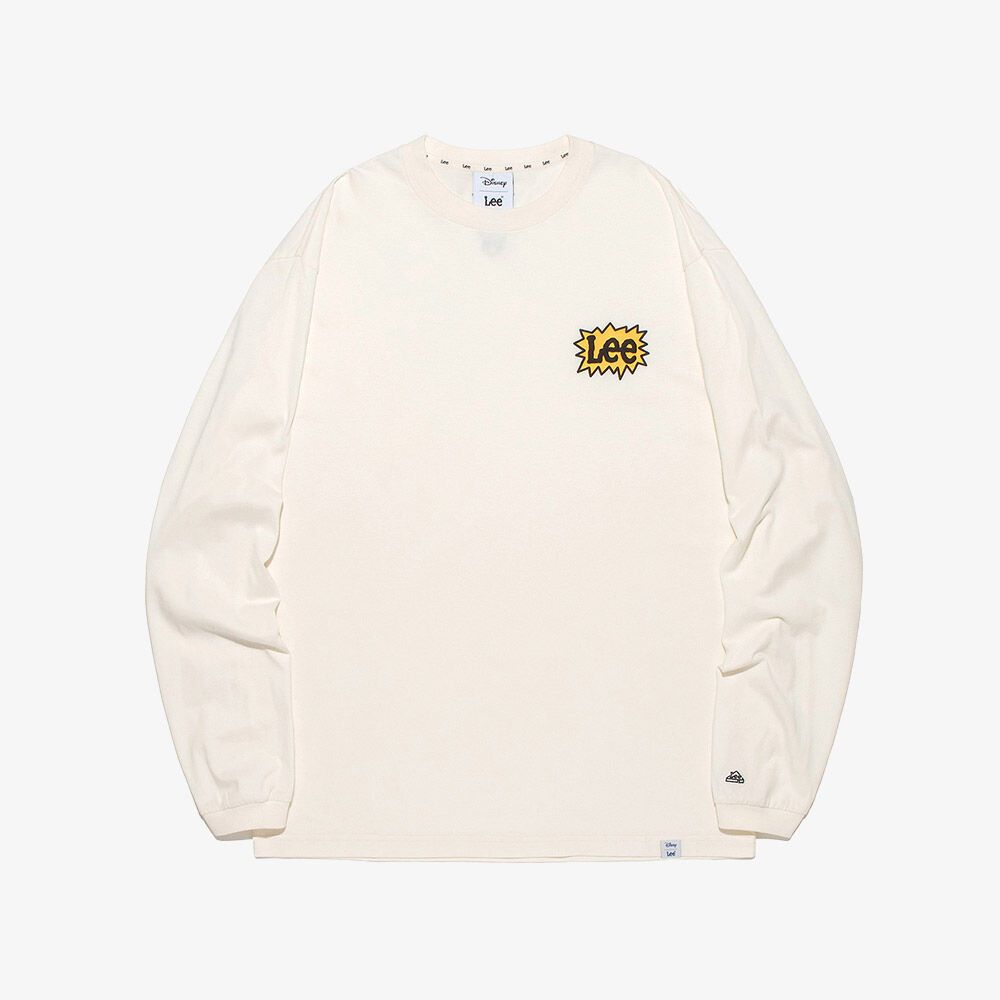 [Lee x Disney] 디즈니 플루토 긴팔 티셔츠 아이보리 - 감도 깊은 취향 셀렉트샵 29CM