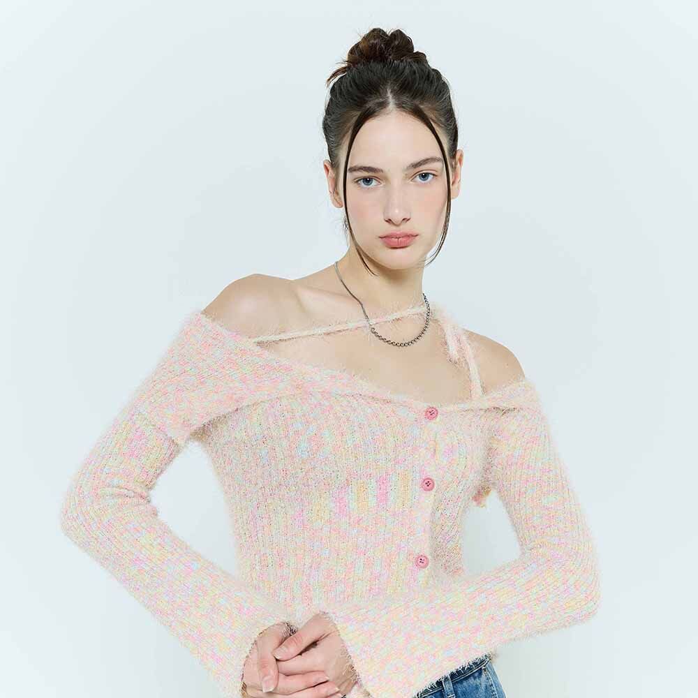 L6 OFFSHOULDER KNIT(BABY PINK) - 감도 깊은 취향 셀렉트샵 29CM