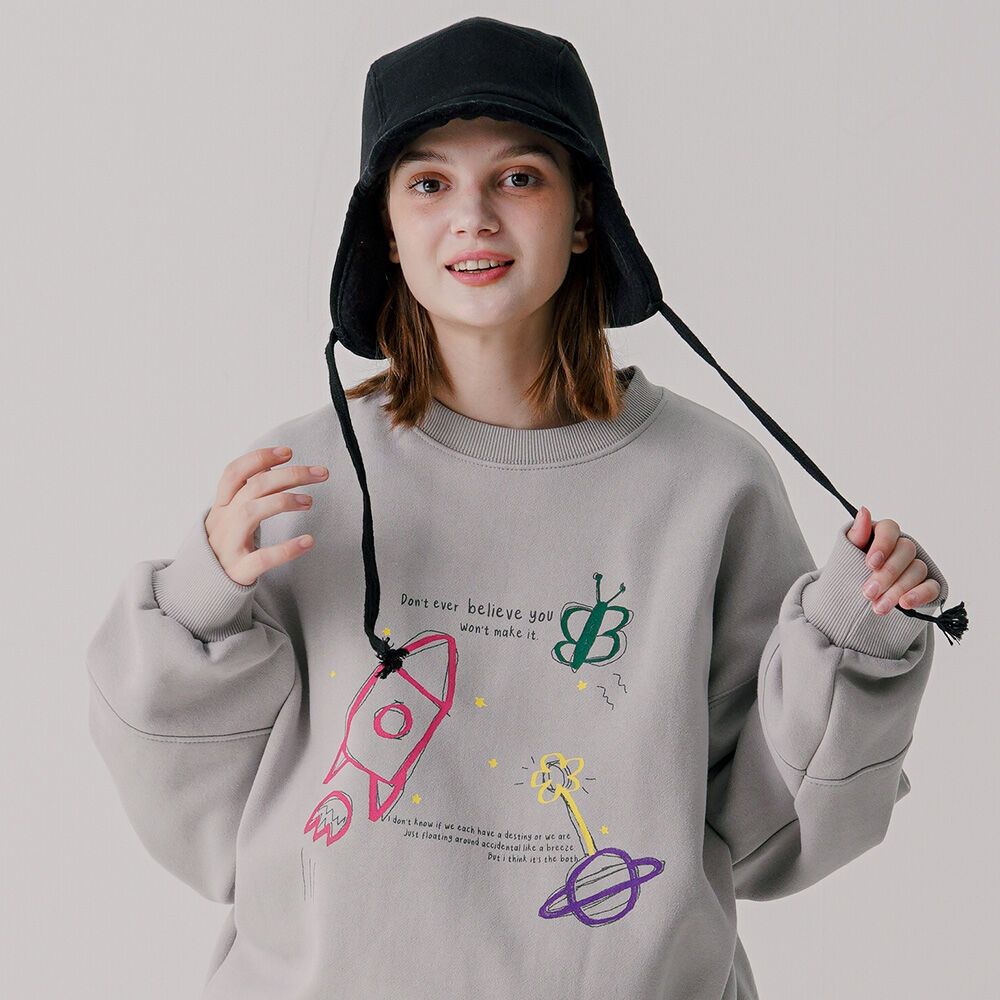 다이어리 맨투맨 라이트그레이 JNMT7689 - 감도 깊은 취향 셀렉트샵 29CM