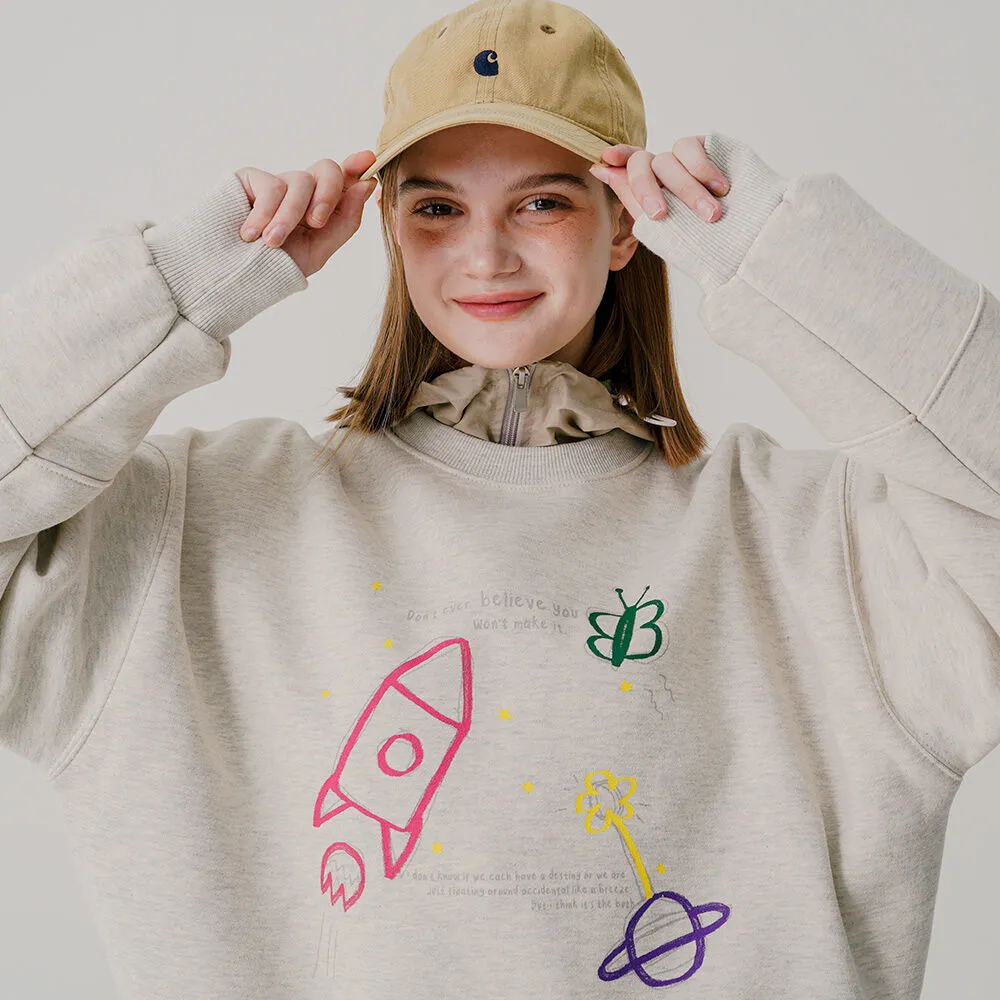 다이어리 맨투맨 오트밀 JNMT7689 - 감도 깊은 취향 셀렉트샵 29CM