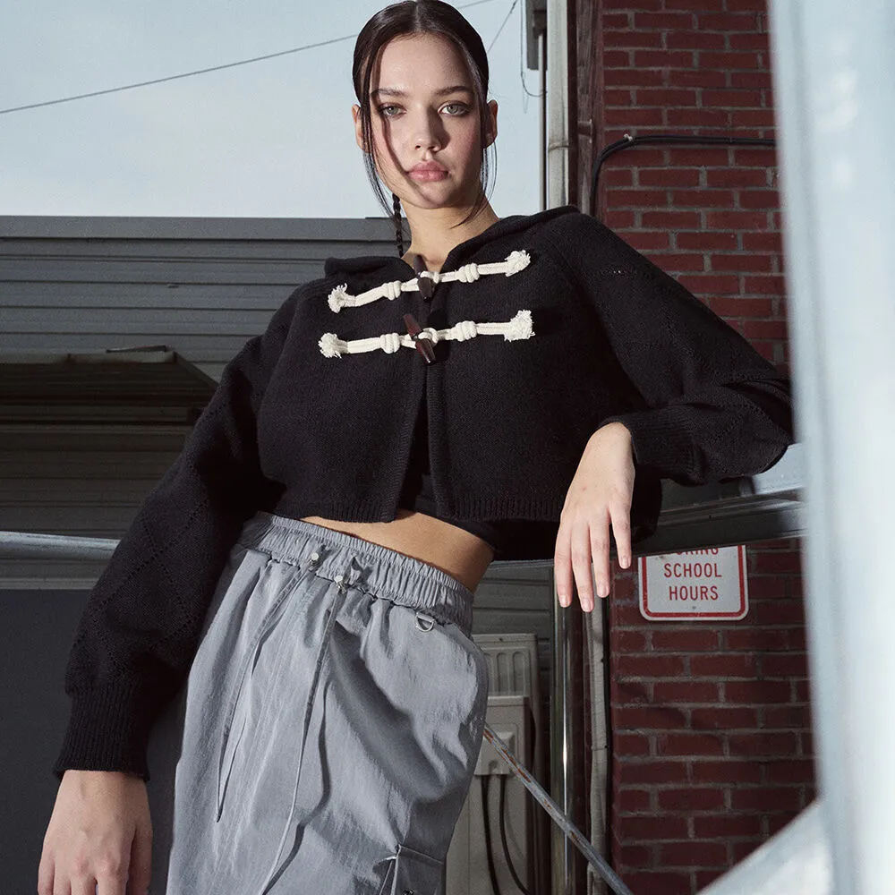 Toggle Point Hood Knit Cardigan, Black - 감도 깊은 취향 셀렉트샵 29CM