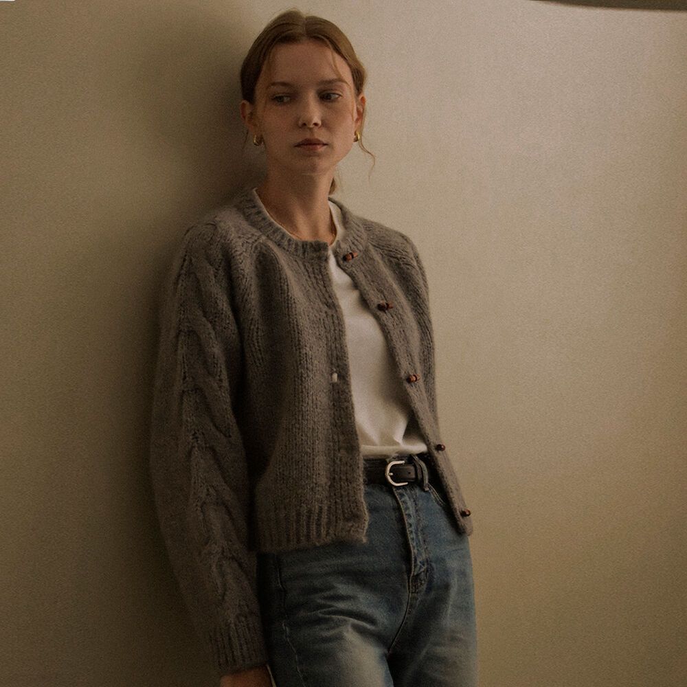 Raglan sleeve toggle alpaca cardigan_Gray - 감도 깊은 취향 셀렉트샵 29CM