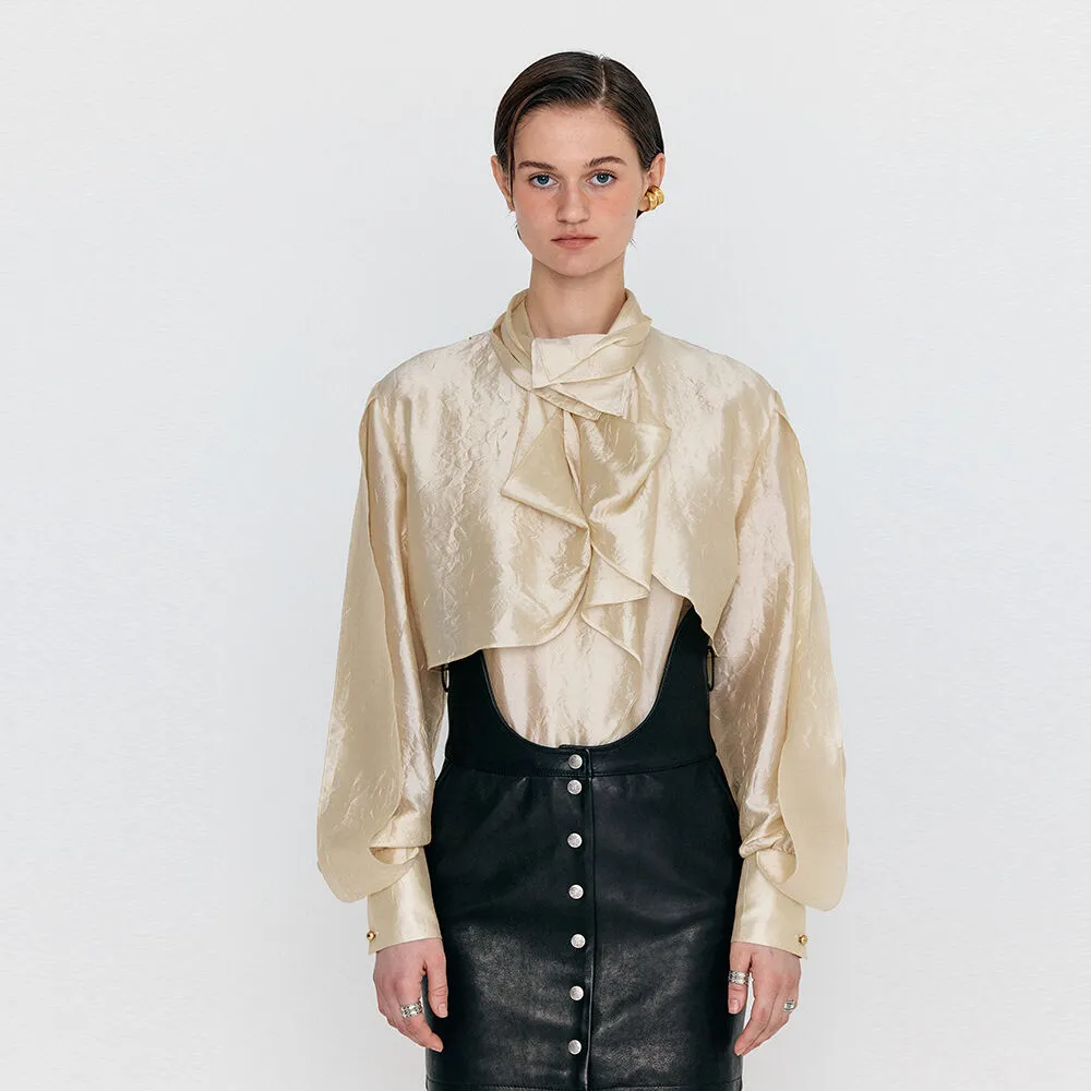 WANCY Caped Blouse - Light Beige - 감도 깊은 취향 셀렉트샵 29CM