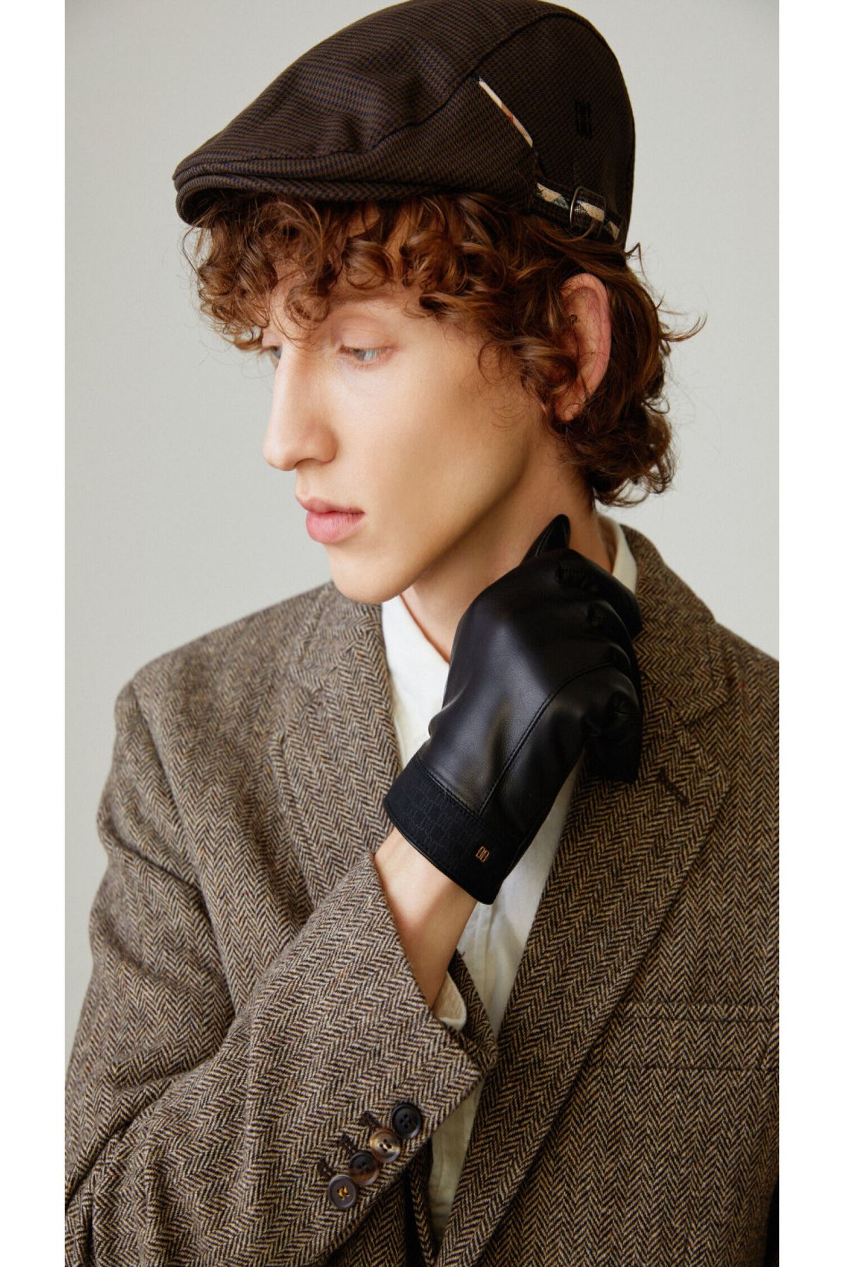 [DAKS HAT] 닥스 브라운 체크 라인배색 헌팅캡 DBHE3F006W2 - 감도 깊은 취향 셀렉트샵 29CM