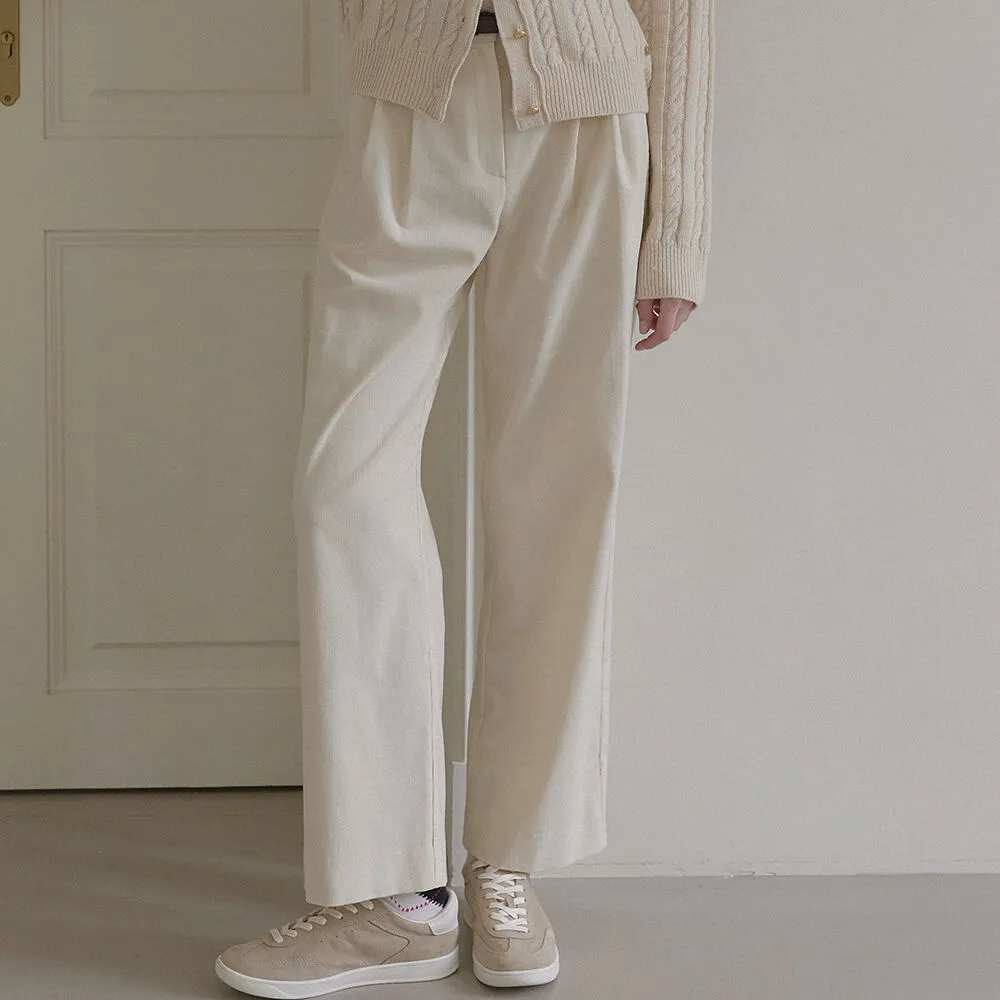Daily Two Tuck Corduroy Pants - Ivory - 감도 깊은 취향 셀렉트샵 29CM