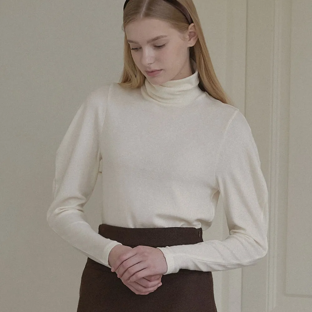 Wool Tencel Volume Sleeve Turtleneck - Cream - 감도 깊은 취향 셀렉트샵 29CM