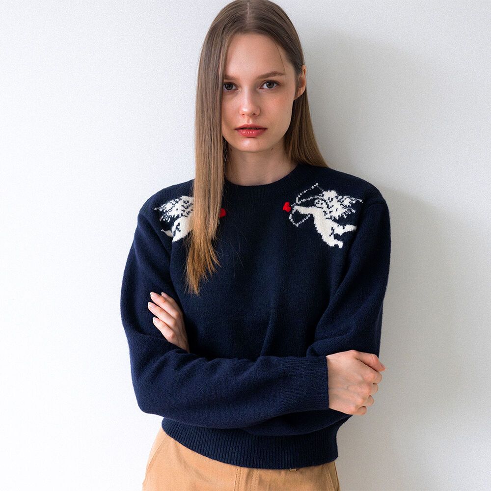 UNISEX 빈티지 엔젤 풀오버 [NAVY] / SBC3U05010 - 감도 깊은 취향 셀렉트샵 29CM