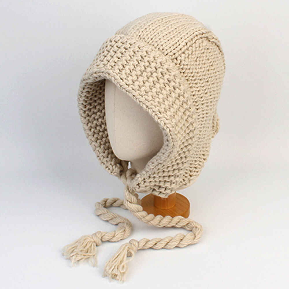 유니버셜 케미스트리 [유니버셜케미스트리] Rope Beige Knit Bonnet Hat 니트보닛햇 - 위시버킷