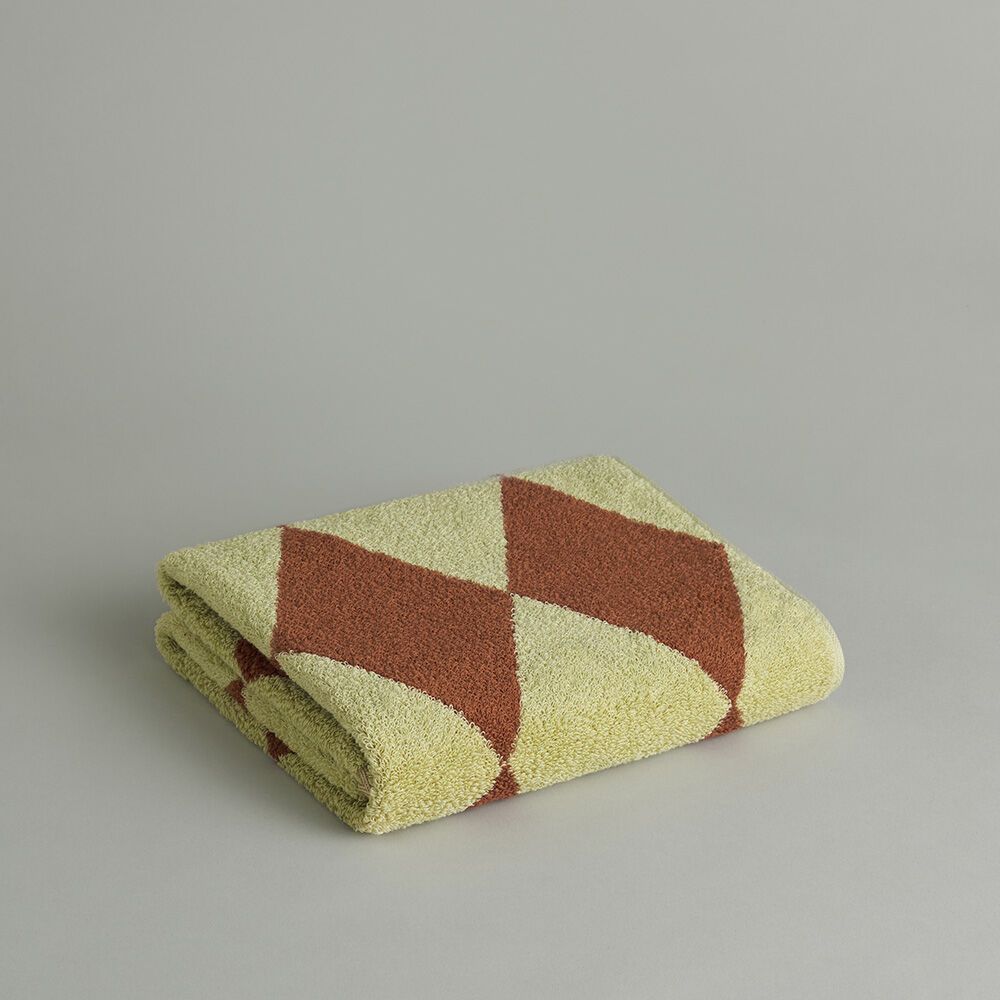 [29CM 단독] [에디션 라인] 페이스 타월 - 1P - 아몬드 그린 아가일 - 감도 깊은 취향 셀렉트샵 29CM