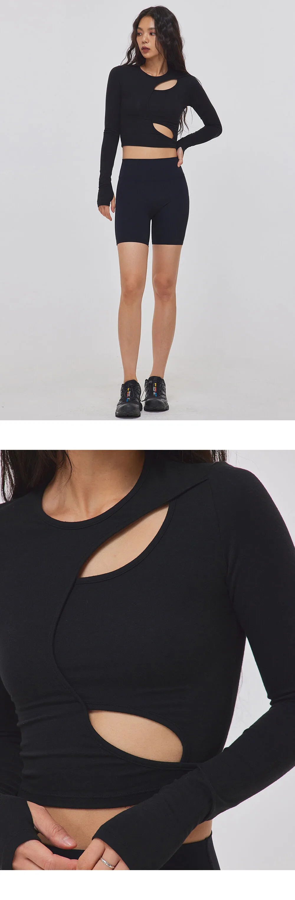 TWO WAY CUT OUT LONG SLEEVE TOP_T216TP115 - 감도 깊은 취향 셀렉트샵 29CM