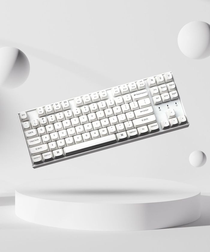 키크론 K8 Pro 화이트 Rgb 핫스왑 저소음적축 무선 기계식 키보드 애플 맥 아이패드 블루투스 감도 깊은 취향 셀렉트샵 29cm