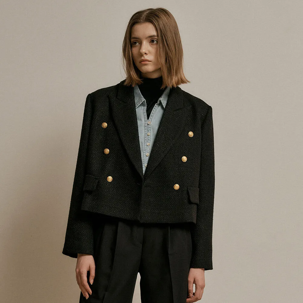 WD_Fake pocket tweed jacket_BLACK - 감도 깊은 취향 셀렉트샵 29CM