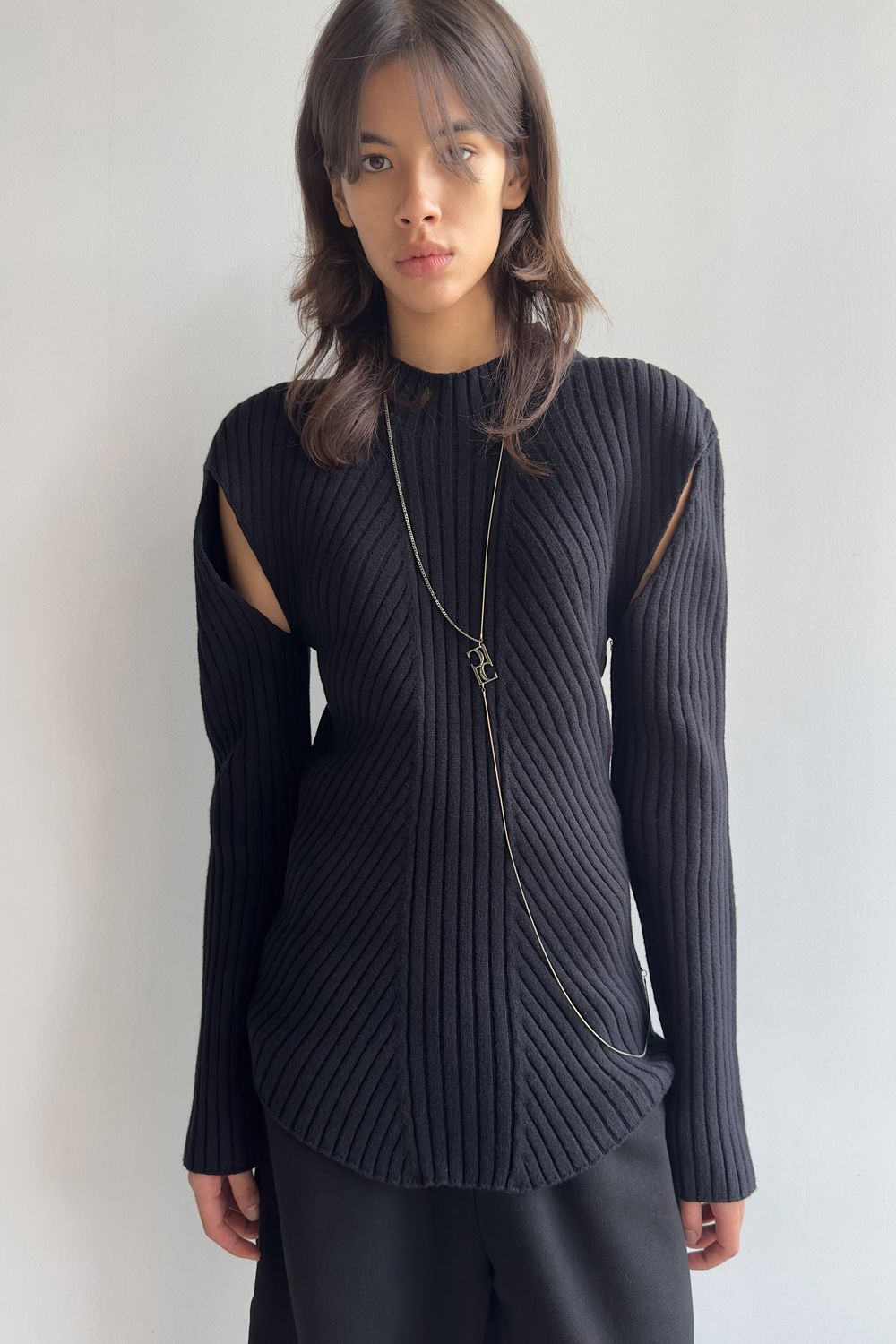 WHOLE GARMENT KNIT TOP_BLACK - 감도 깊은 취향 셀렉트샵 29CM