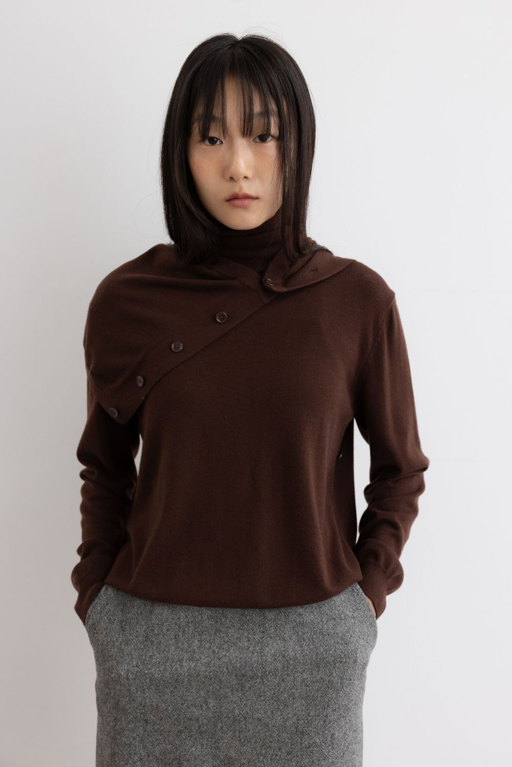 Layered Turtle-Neck Knit_Brown - 감도 깊은 취향 셀렉트샵 29CM