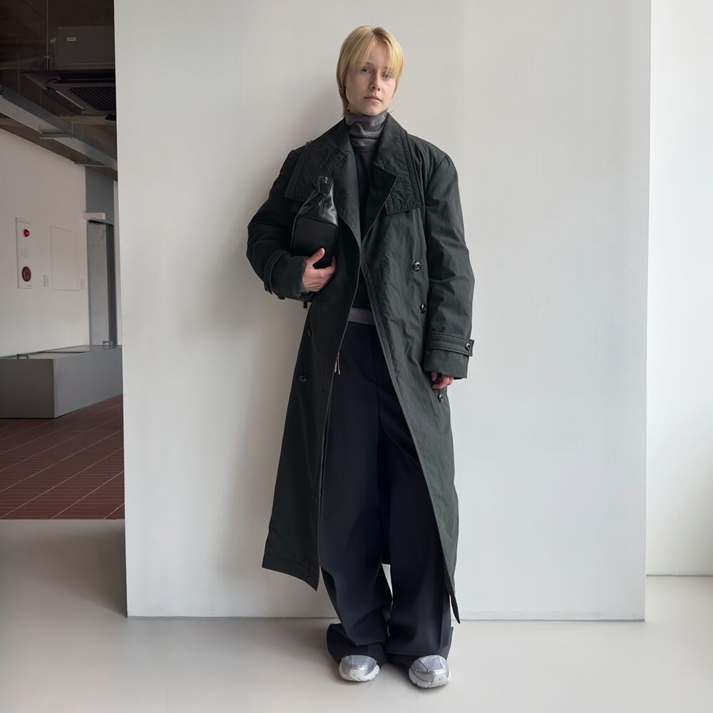 PADDED SLEEK LONG COAT_CHARCOAL - 감도 깊은 취향 셀렉트샵 29CM
