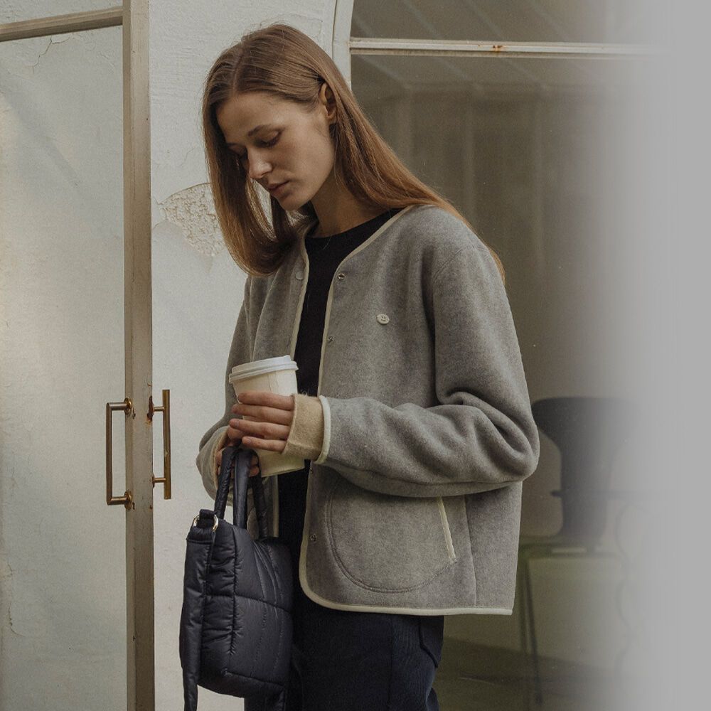 Sofia collarless fleece jacket_Gray - 감도 깊은 취향 셀렉트샵 29CM