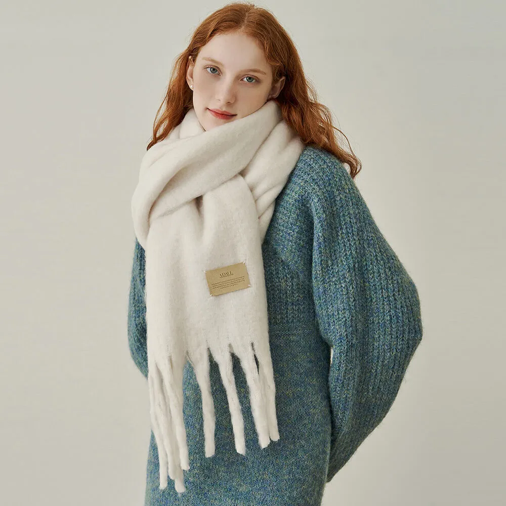 Simple patch wool long muffler - ivory - 감도 깊은 취향 셀렉트샵 29CM