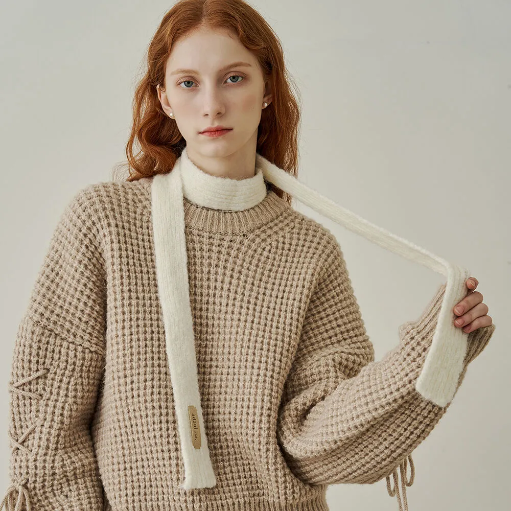 Thin long tie muffler - ivory - 감도 깊은 취향 셀렉트샵 29CM