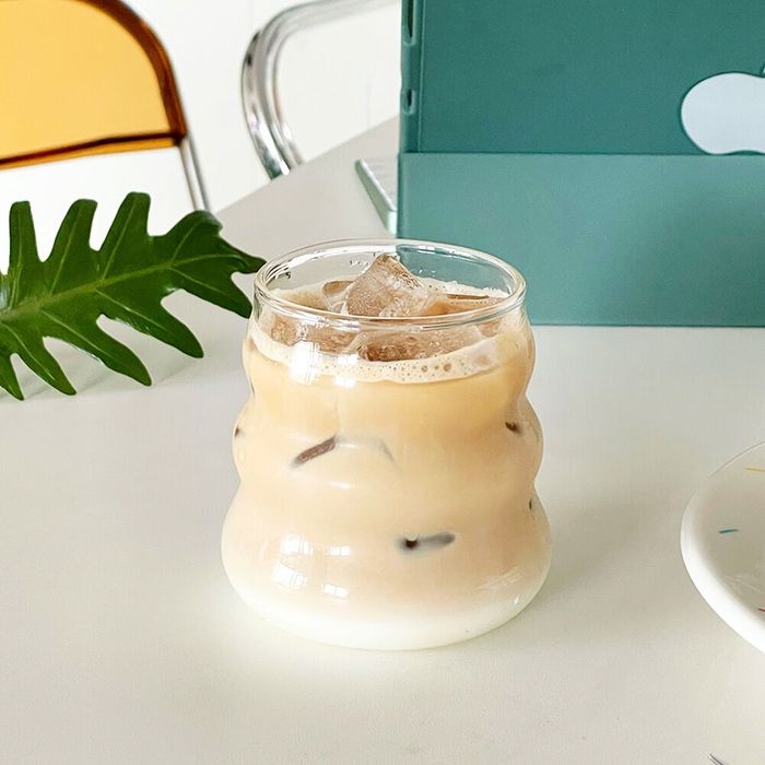 11 웨이브 내열유리컵 홈카페 예쁜 아이스 글라스잔 언더락 300ml 감도 깊은 취향 셀렉트샵 29cm