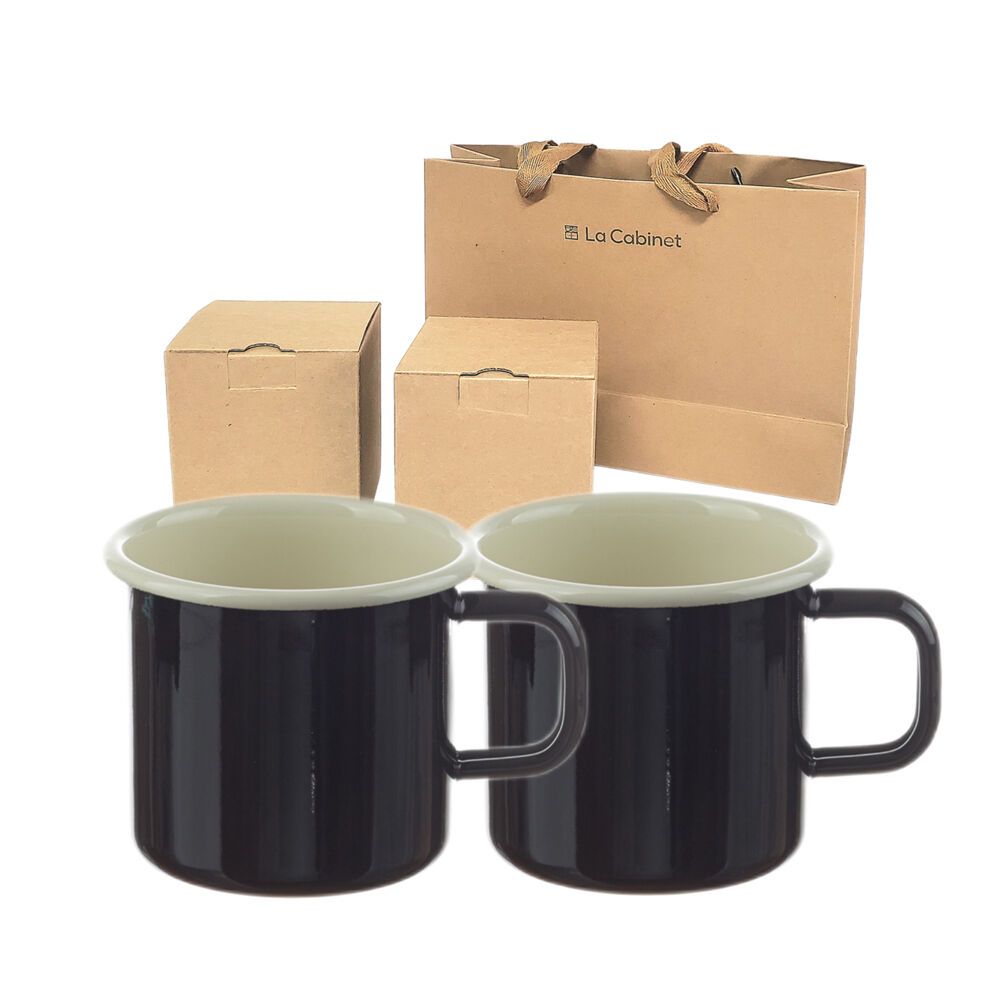 [기프트박스]뮌더에마일 머그 350ml 블랙2P - 감도 깊은 취향 셀렉트샵 29CM