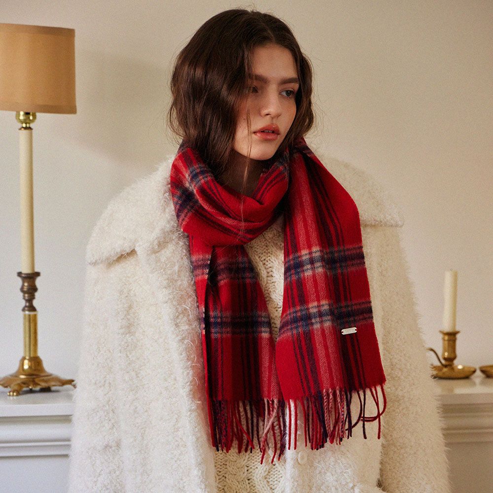 HOLIDAY CHECK MUFFLER_2COLORS_RED - 감도 깊은 취향 셀렉트샵 29CM
