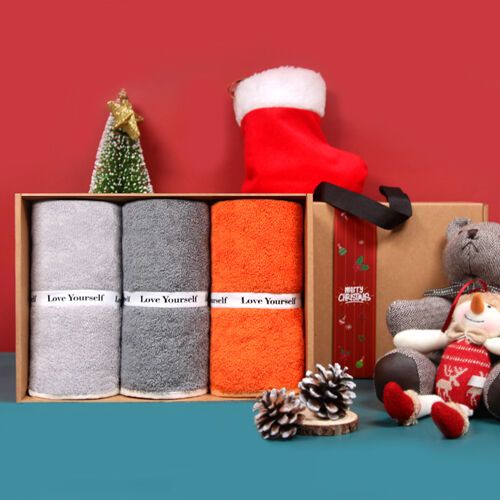 메리 크리스마스 레논 타월 호텔수건 페이스 밴딩타올 220g 코마 30수 3p 기프트세트 - 감도 깊은 취향 셀렉트샵 29CM