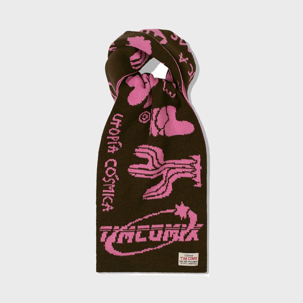 JACQUARD PATTERN MUFFLER BROWN - 감도 깊은 취향 셀렉트샵 29CM