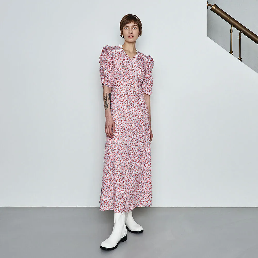 FLORAL LONG AND LEAN DRESS RED MTBBSOP00548 - 감도 깊은 취향 셀렉트샵 29CM