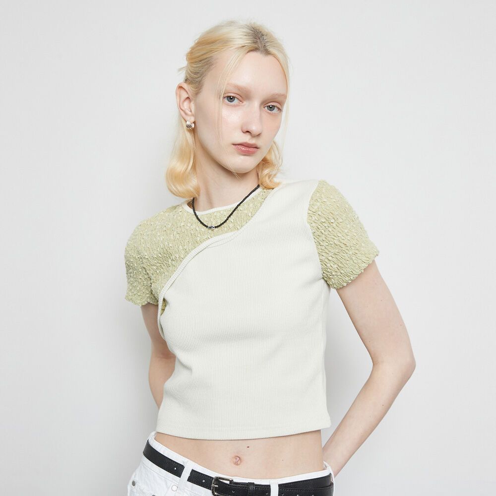 L3 CUTOUT SHORT SLEEVE T-SHIRT(KHAKI) - 감도 깊은 취향 셀렉트샵 29CM