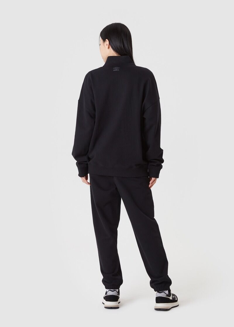 아플리케 레터링 하프집업 맨투맨 그레이 카키(UP121CFS11) - 감도 깊은 취향 셀렉트샵 29CM