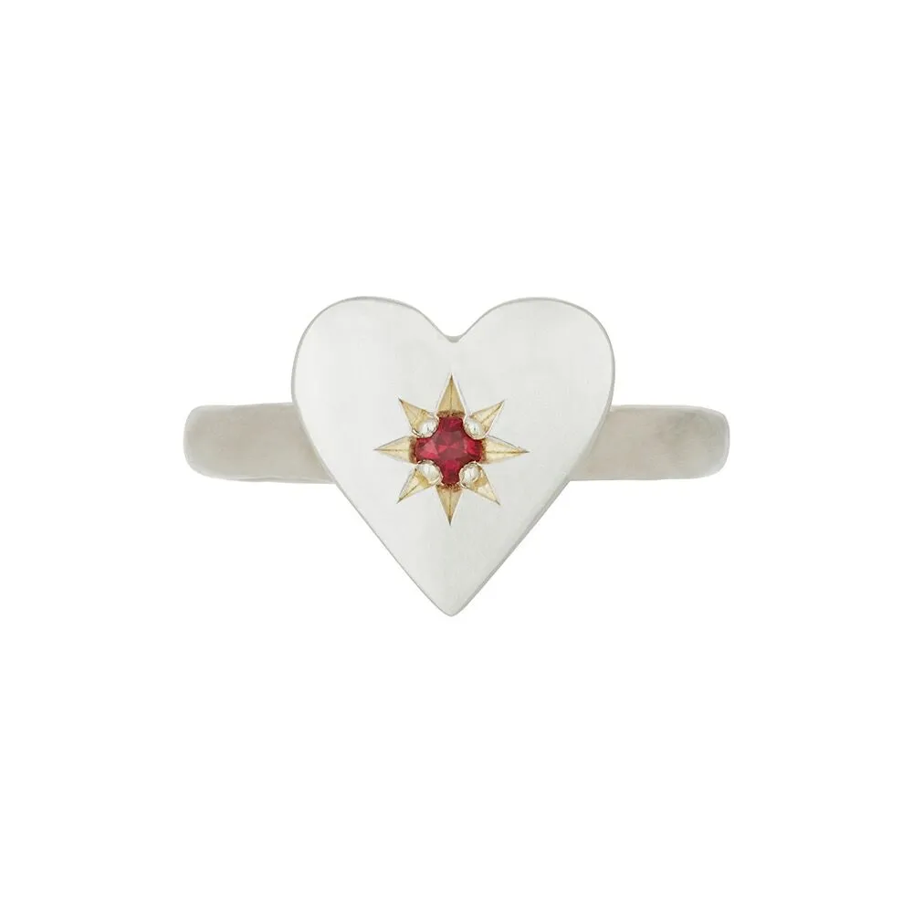 (U) 하트 링 스타 인그레이빙 화이트 HEART RING STAR ENGRAVING WHITE - 감도 깊은 취향 셀렉트샵 29CM