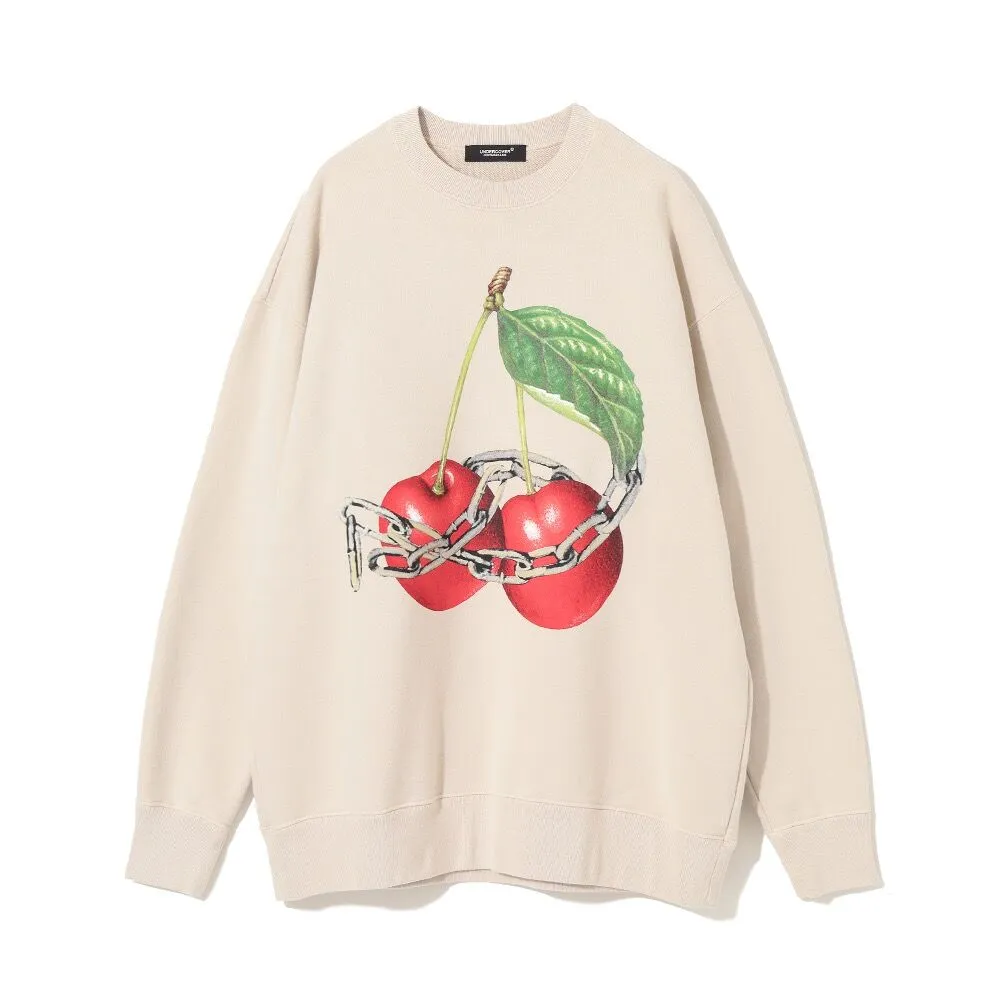 (W) 오버사이즈 체리 스웨트셔츠 OVERSIZED CHERRY SWEATSHIRT LIGHT BEIGE - 감도 깊은 취향 ...